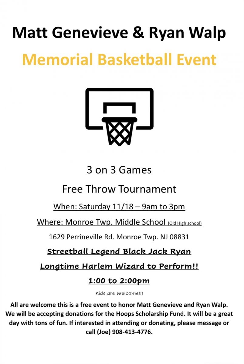 Monroe Sports Center - Matt Genevieve & Ryan Walp Memorial Basketball Event